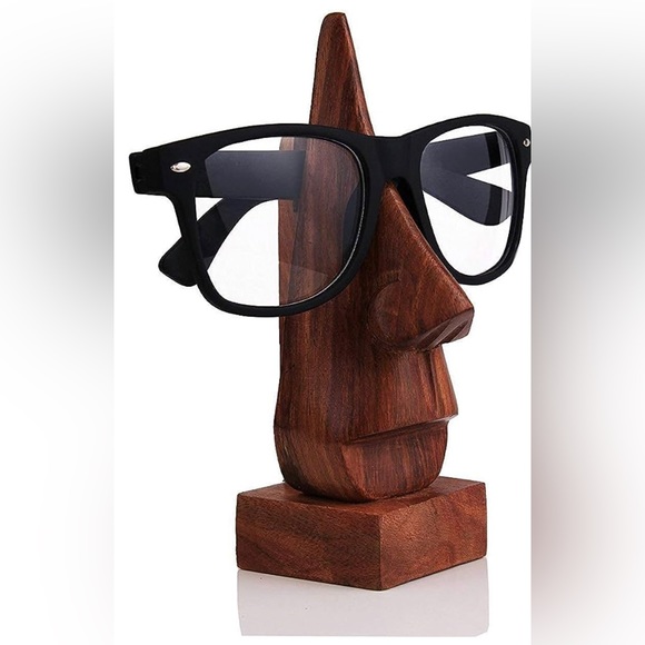 Accents | Nwt 6 Inch Wooden Nose Shaped Eyeglass Holderspectacle ...